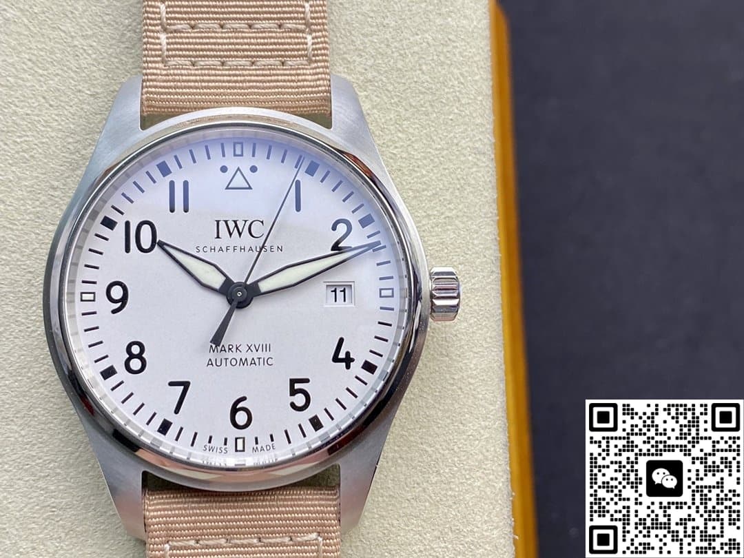 AAA Replica IWC Pilot IW327017 V7 Factory V2 Beige Strap Mens Watch ...