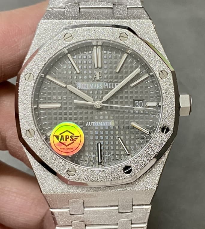 AAA Replica Audemars Piguet Royal Oak 15410 APS Factory Grey Dial Mens ...